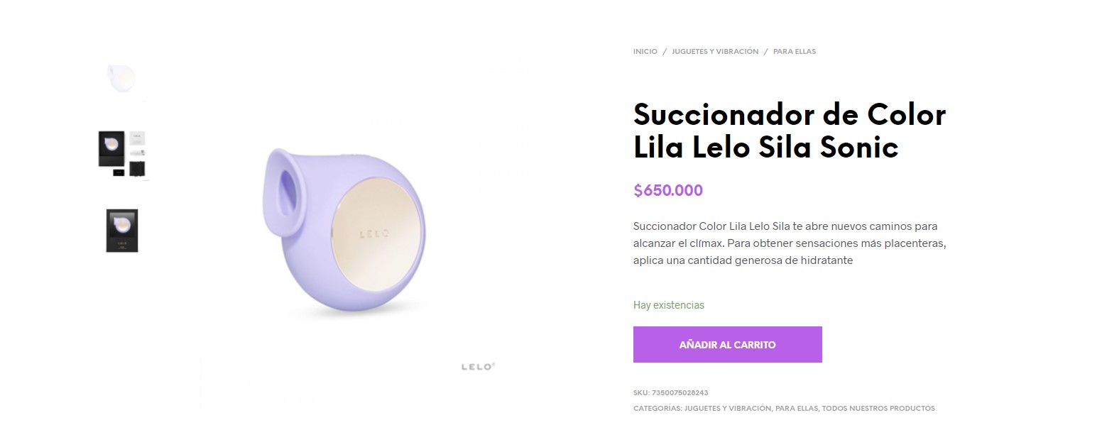 Succionador de Color Lila Lelo Sila Sonic - DIVINO PLACER