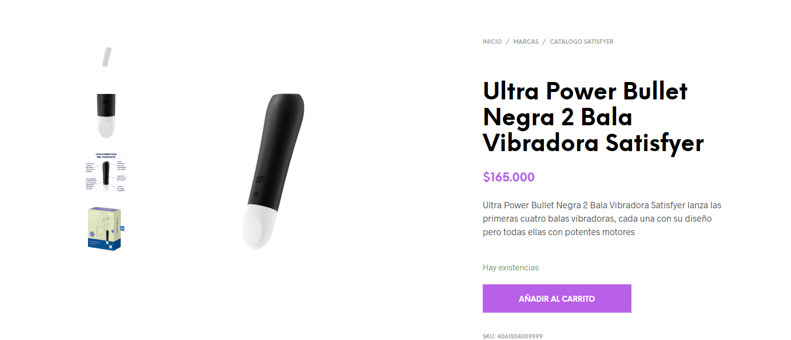 Ultra Power Bullet Negra 2 Bala Vibradora Satisfyer - DIVINO PLACER