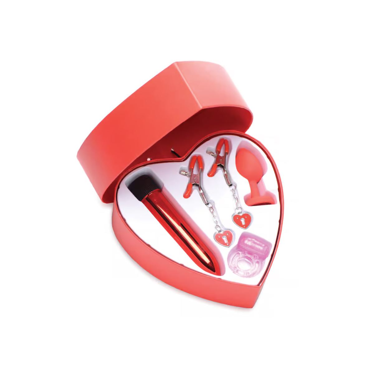 Kit Frisky Passion Heart Gift Set Rojo - Divino Placer